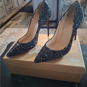 Christian Louboutin | Shoes | Christian Louboutin Black Crystal ...